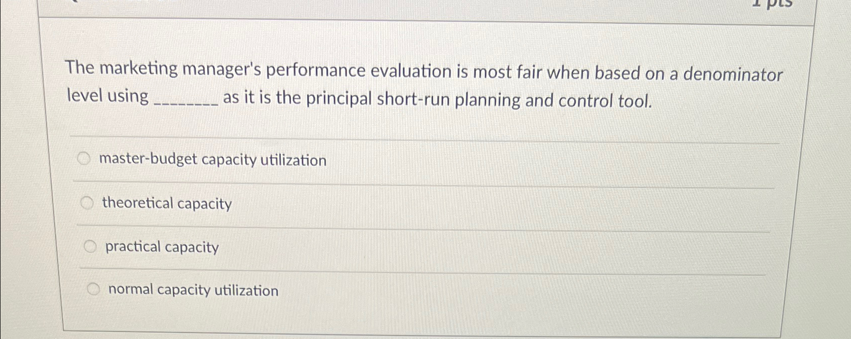 Solved The marketing manager's performance evaluation is | Chegg.com