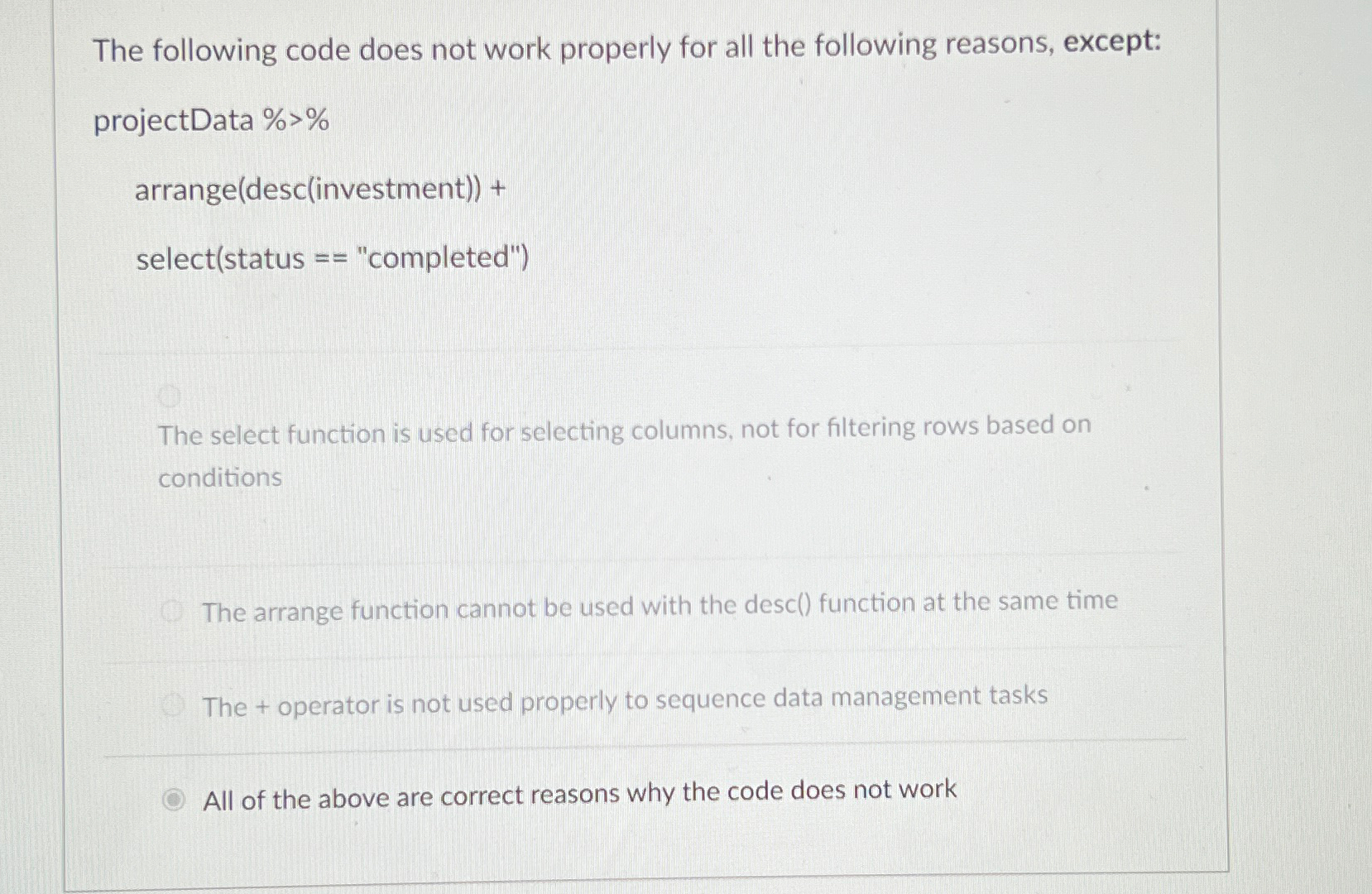 The following code does not work properly for all the | Chegg.com