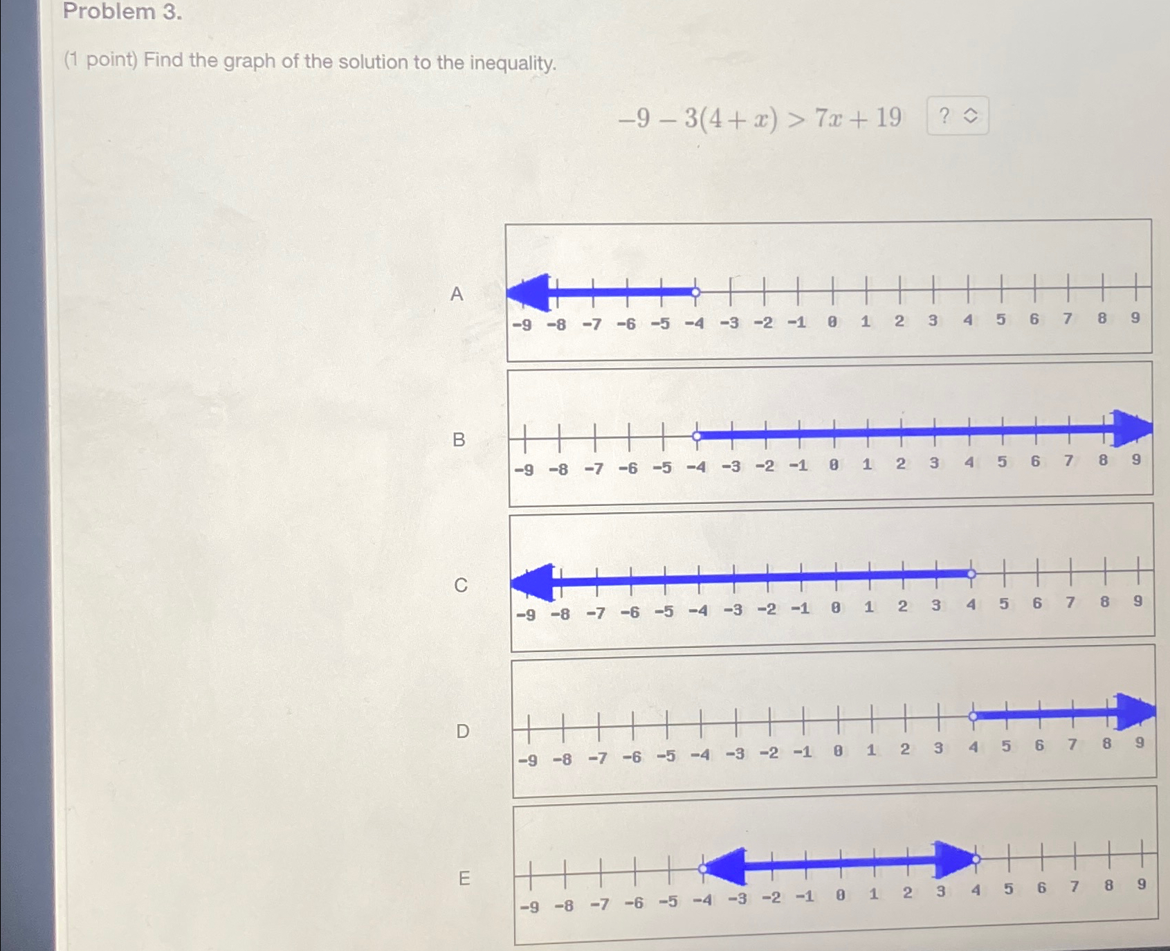 Solved Problem 3.(1 ﻿point) ﻿Find the graph of the solution | Chegg.com