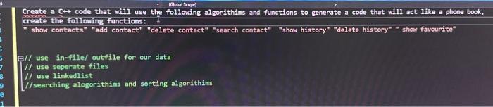 Solved Create a C+ code that will use the following | Chegg.com