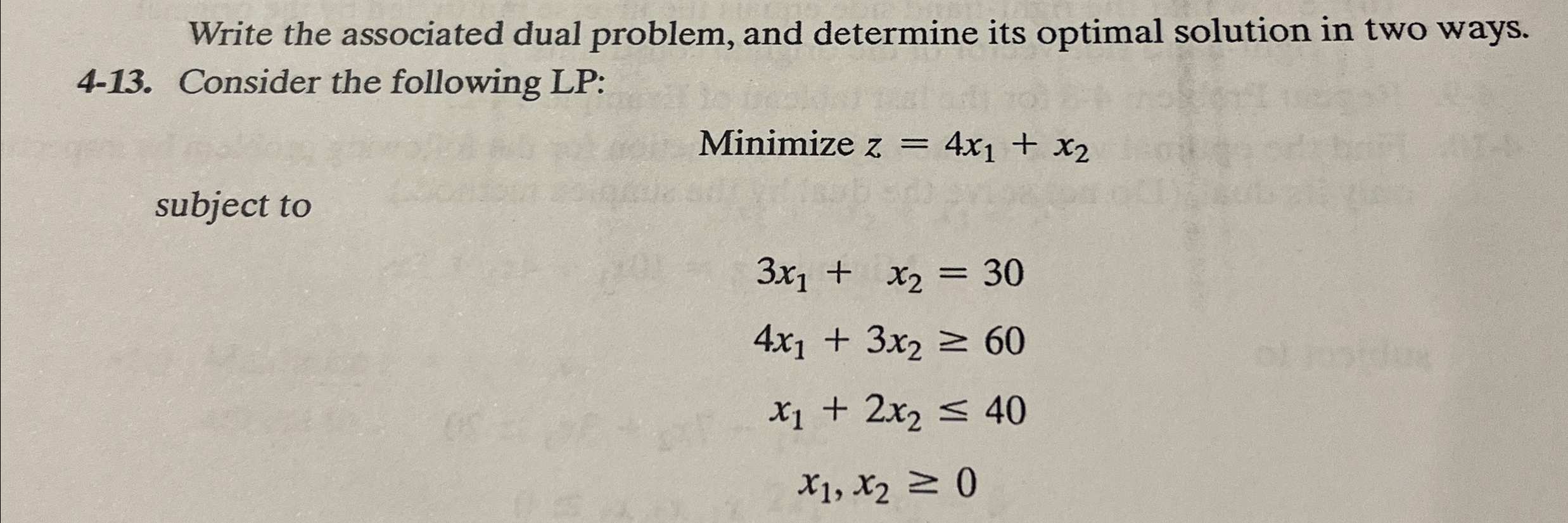 Solved Write the associated dual problem, and determine its | Chegg.com