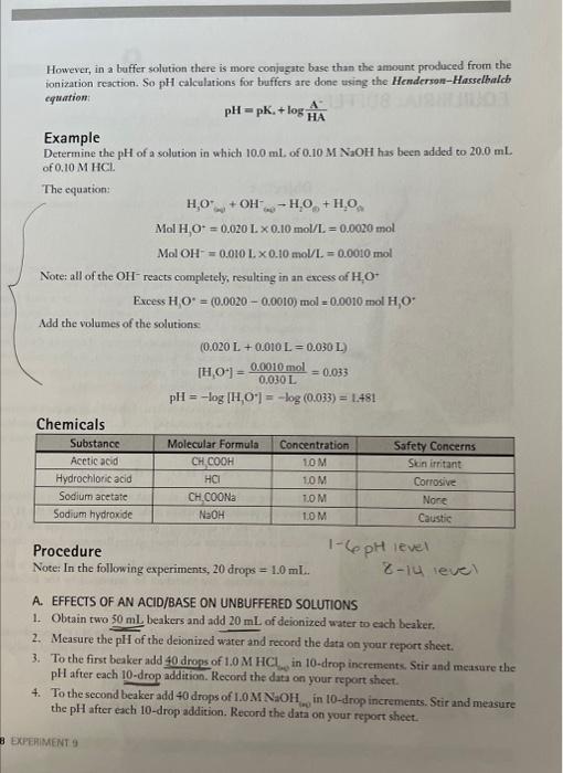 FOUUBBRIA: BUFFERS 10ξEQUILIBRIA: BUFFERS Objective | Chegg.com