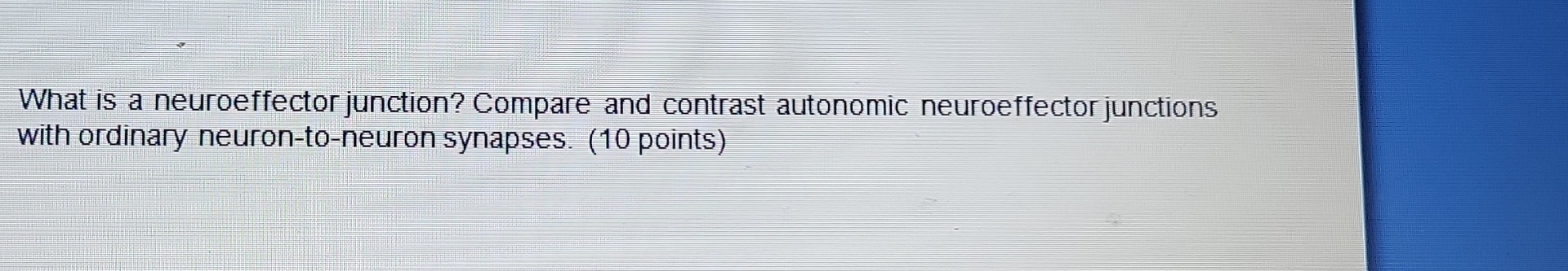 Solved What is a neuroeffector junction? Compare and | Chegg.com