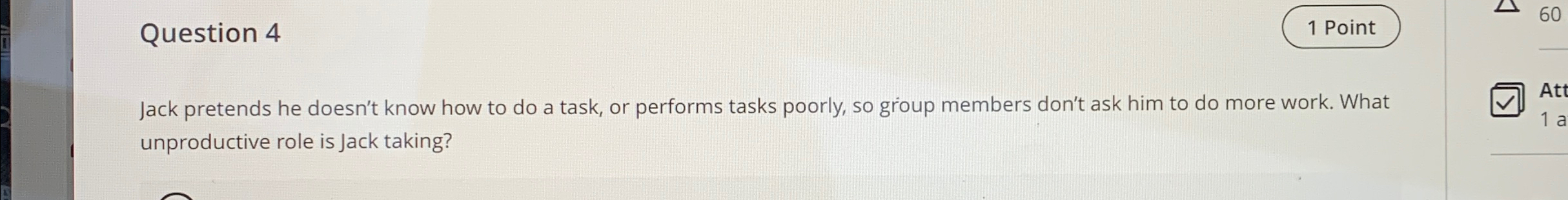 Solved Question 4Jack pretends he doesn't know how to do a | Chegg.com