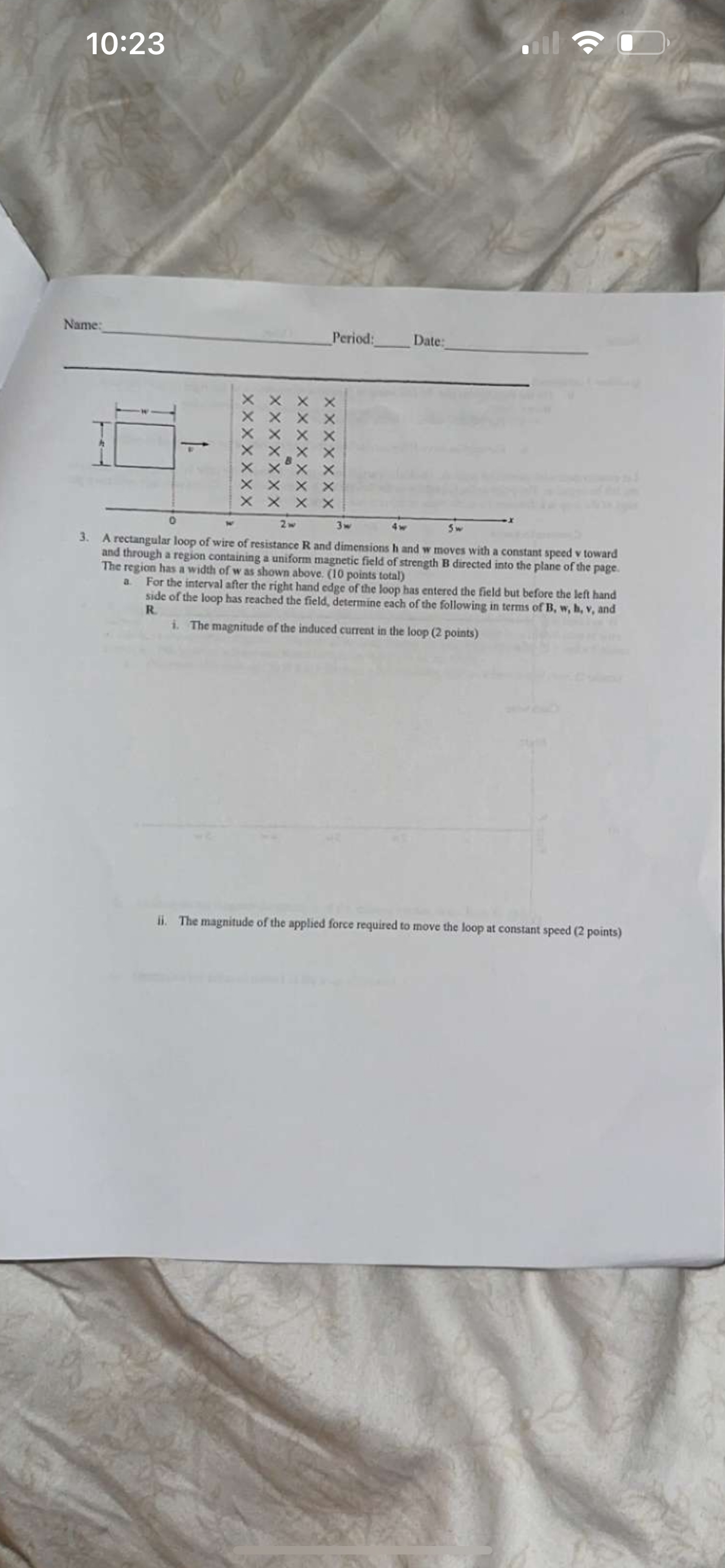 Solved 10:23Name: q, ﻿Period: q, ﻿Date: q,3. ﻿A rectangular | Chegg.com