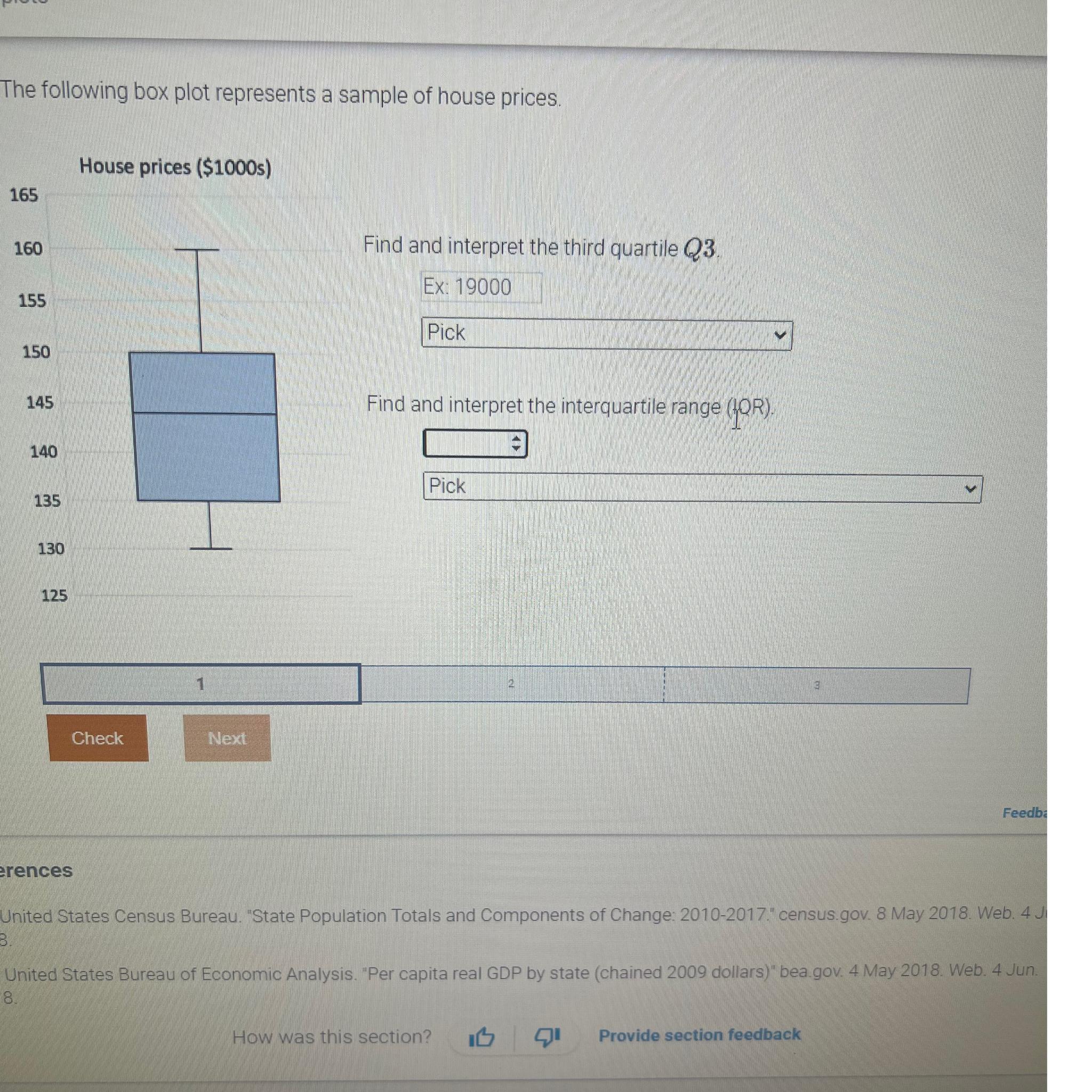Solved The following box plot represents a sample of house | Chegg.com