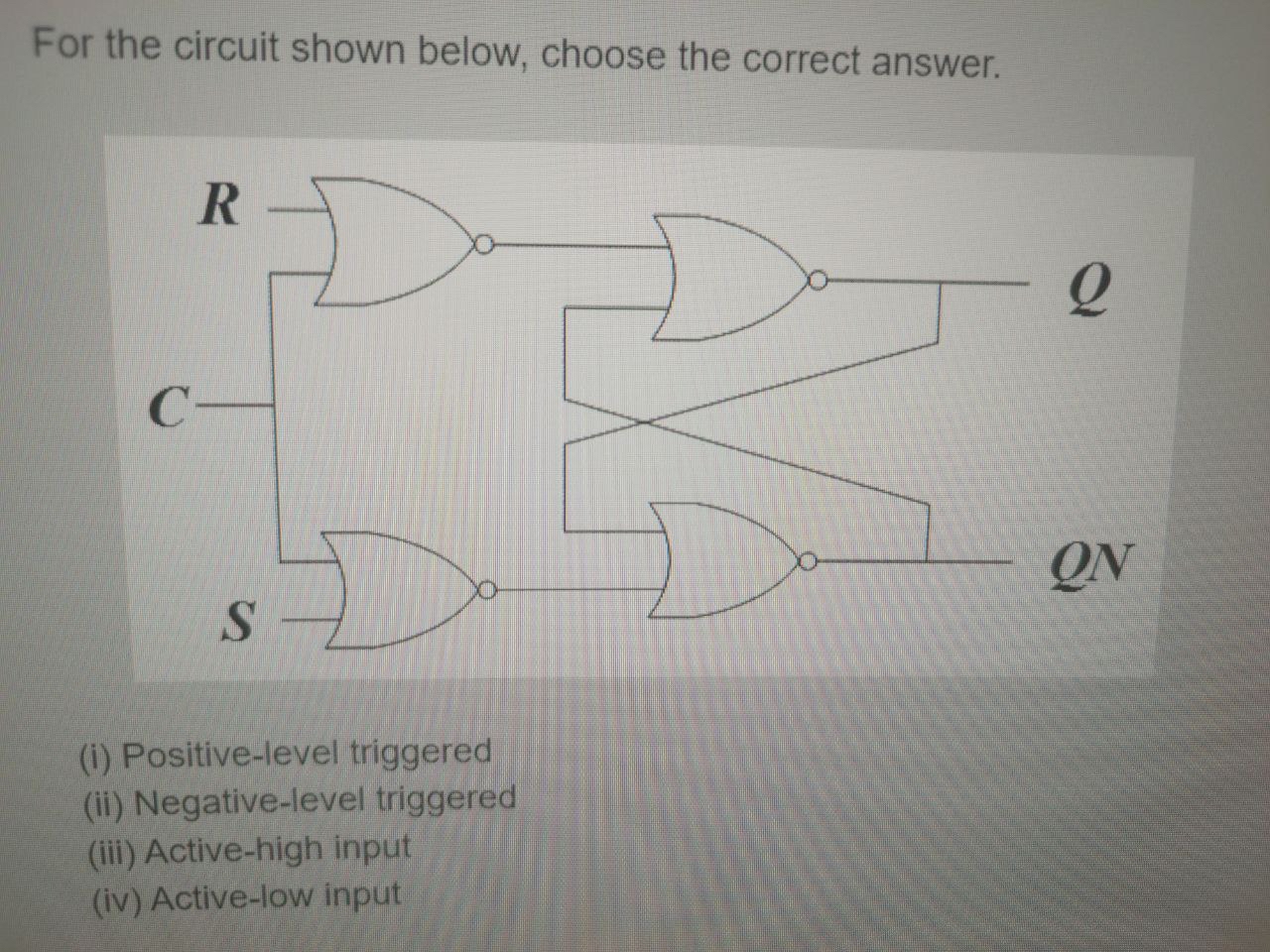Solved For the circuit shown below, choose the correct | Chegg.com
