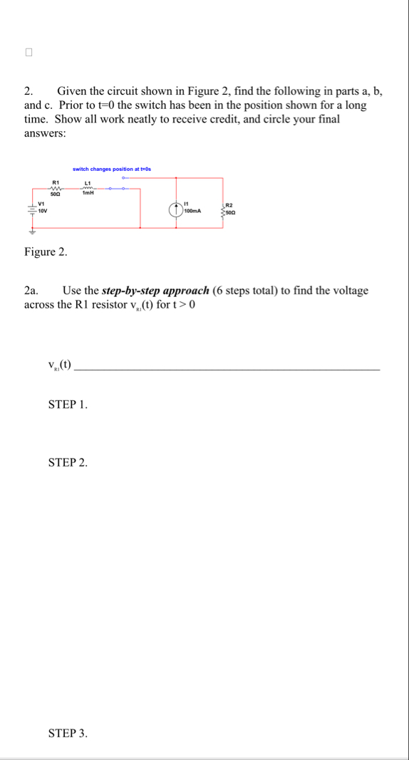 Solved Given the circuit shown in Figure 2, ﻿find the | Chegg.com