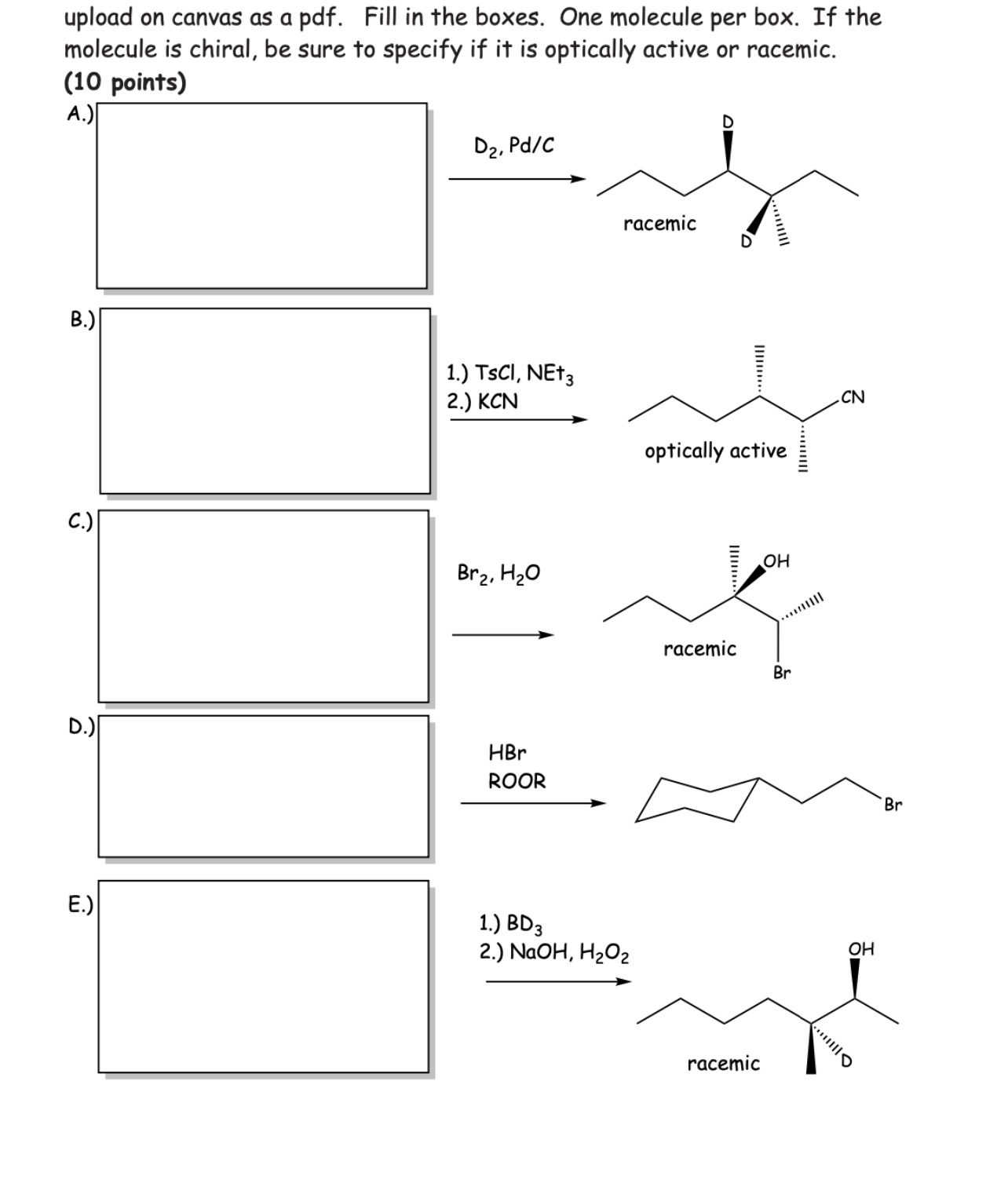 Solved upload on canvas as a pdf. ﻿Fill in the boxes. One | Chegg.com