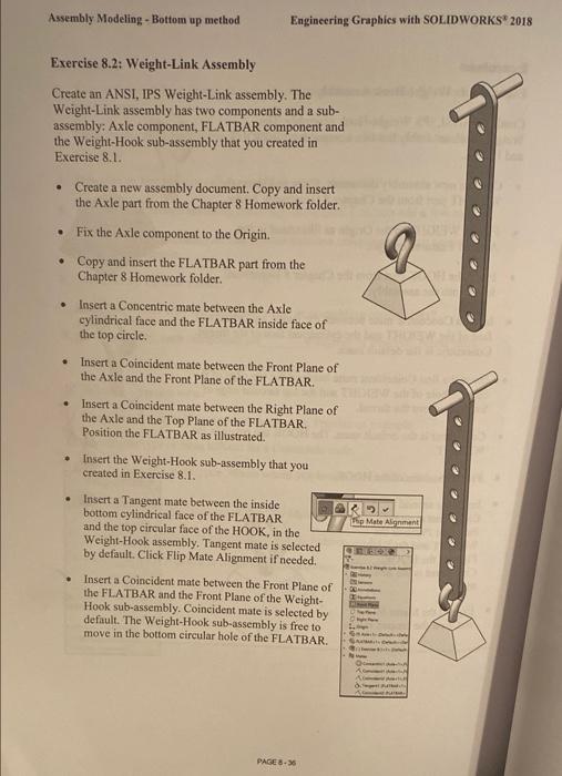 Solved Assembly Modeling - Bottom up method Engineering | Chegg.com