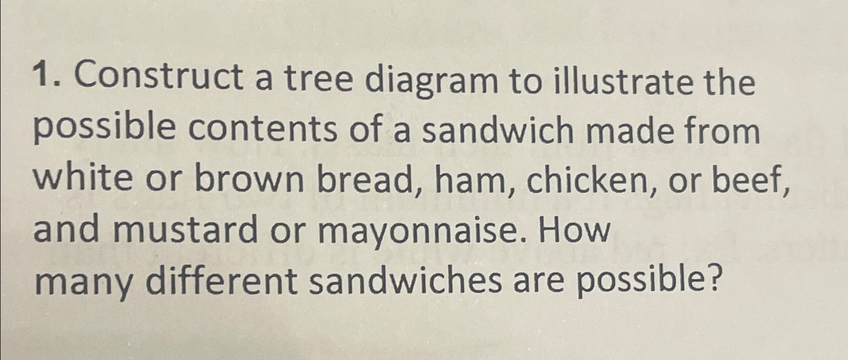 Solved Construct a tree diagram to illustrate the possible | Chegg.com