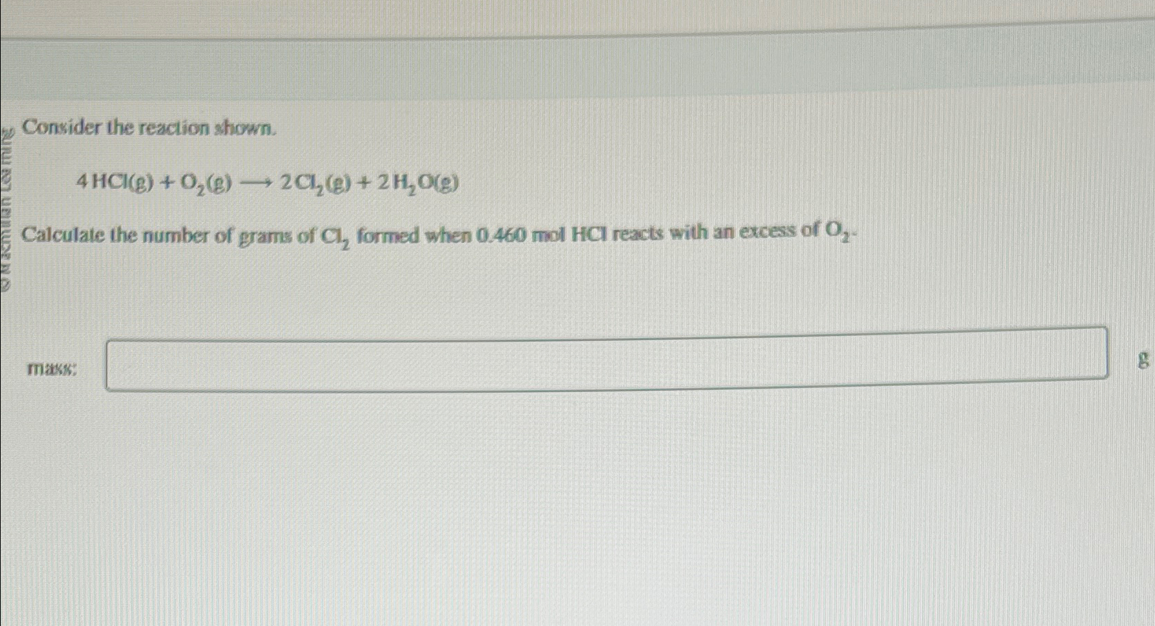 Solved Consider the reaction | Chegg.com