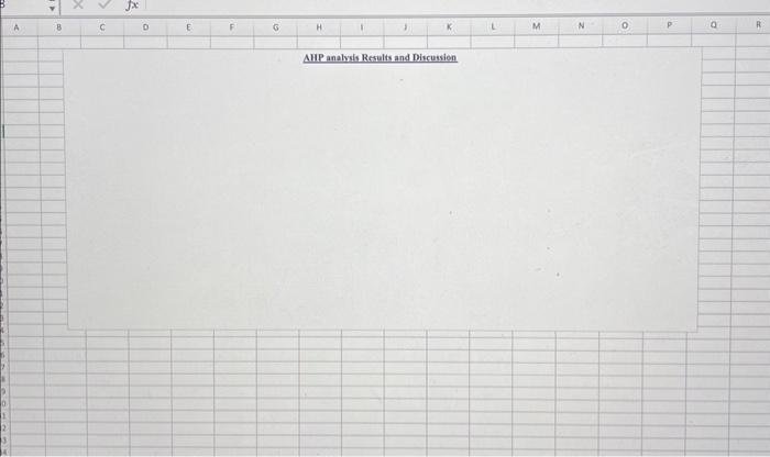 Solved LabN0:3 Application of Analytical Hierarchy Process | Chegg.com