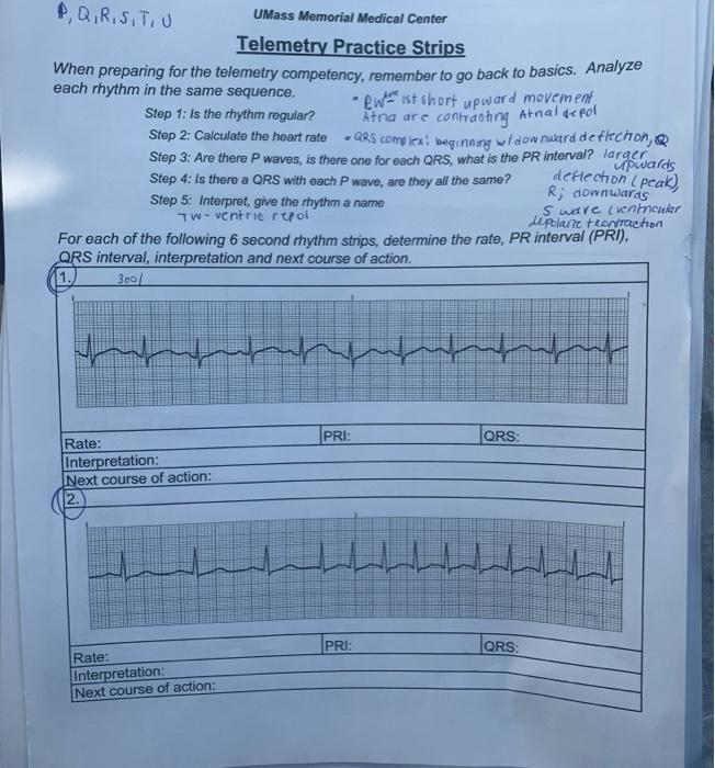 Solved P, Q, R, S, T, U UMass Memorial Medical Center | Chegg.com
