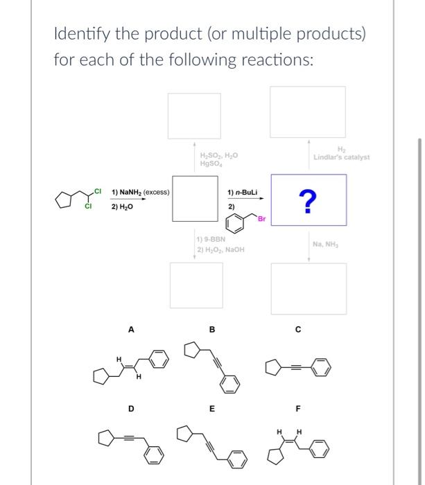 Solved Identify the product (or multiple products) for each | Chegg.com