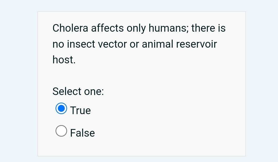 Solved Cholera Affects Only Humans There Isno Insect Vector 7359
