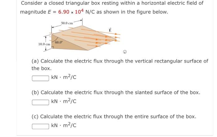 Solved Consider a closed triangular box resting within a | Chegg.com