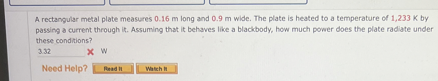 Solved A rectangular metal plate measures 0.16 ﻿m long and | Chegg.com