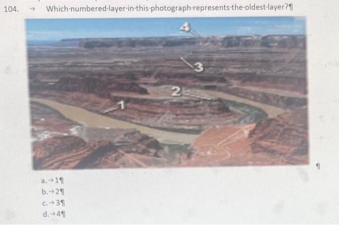 Solved → Which numbered ⋅ layer ⋅ in this photograph ⋅ | Chegg.com
