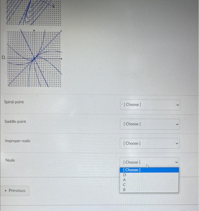 Solved Spiral point Saddle point Improper node | Chegg.com