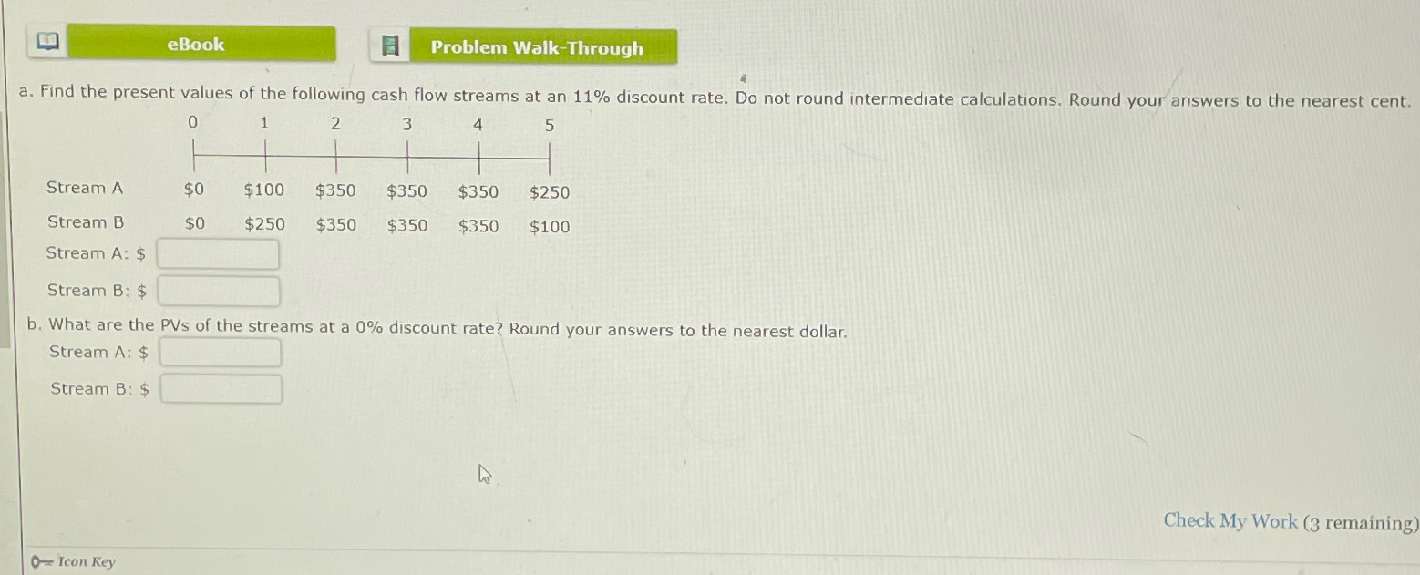 Solved eBookProblem Walk-Througha. ﻿Find the present values | Chegg.com
