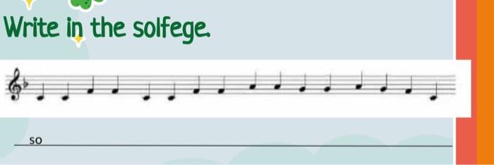 Solved Write in the solfege so | Chegg.com
