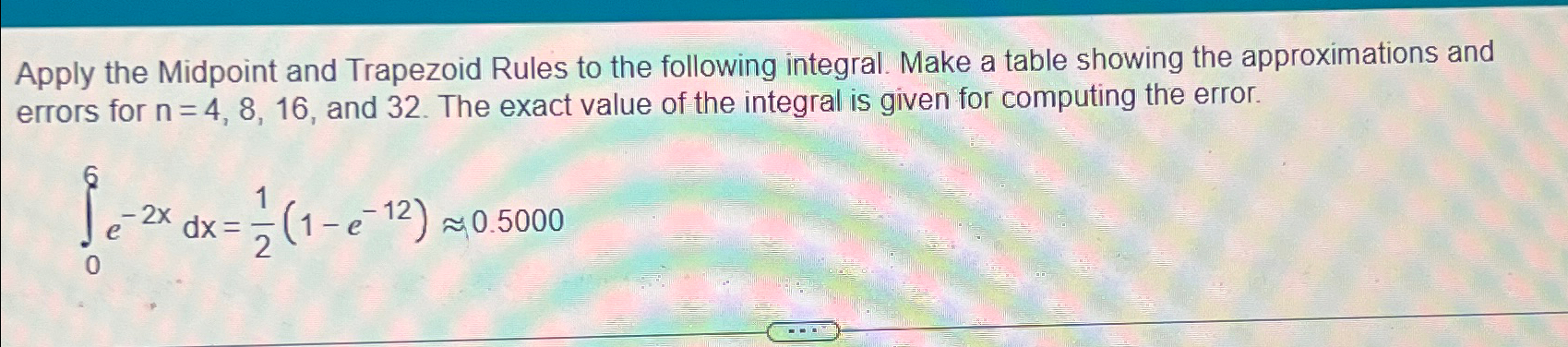 Solved Apply the Midpoint and Trapezoid Rules to the | Chegg.com