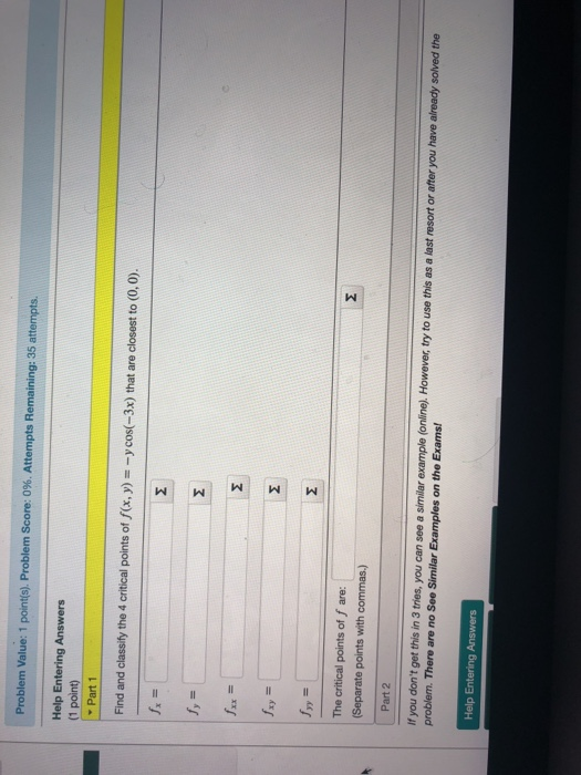 Solved W Problem Value 1 Points Problem Score 0 5818