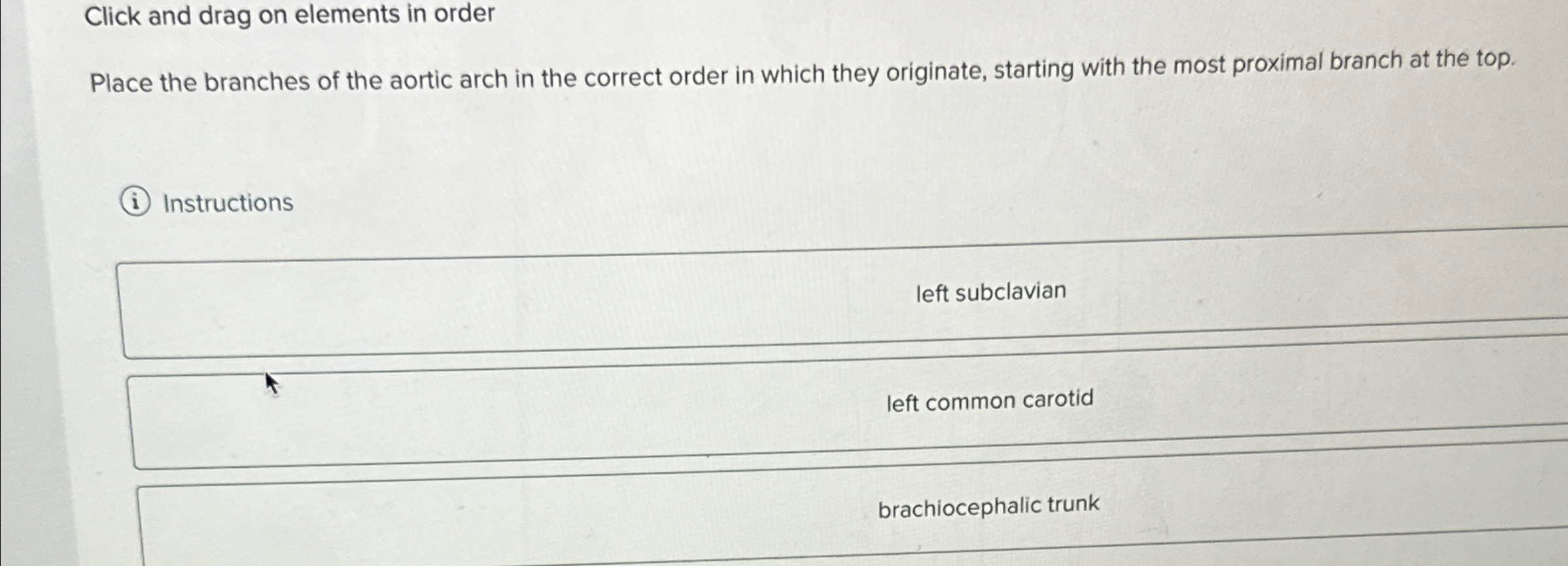 Solved Click and drag on elements in orderPlace the branches | Chegg.com