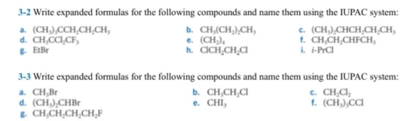 Solved 3-2 Write expanded formulas for the following | Chegg.com