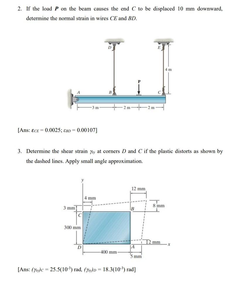 Solved 1. A loading causes the member to deform into the | Chegg.com
