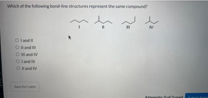 Solved Which of the following bond-line structures represent | Chegg.com