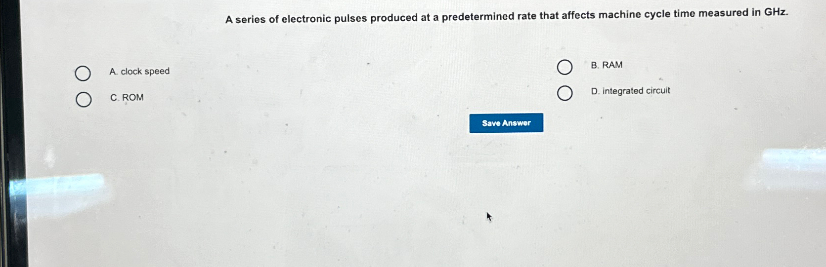 Solved A series of electronic pulses produced at a | Chegg.com