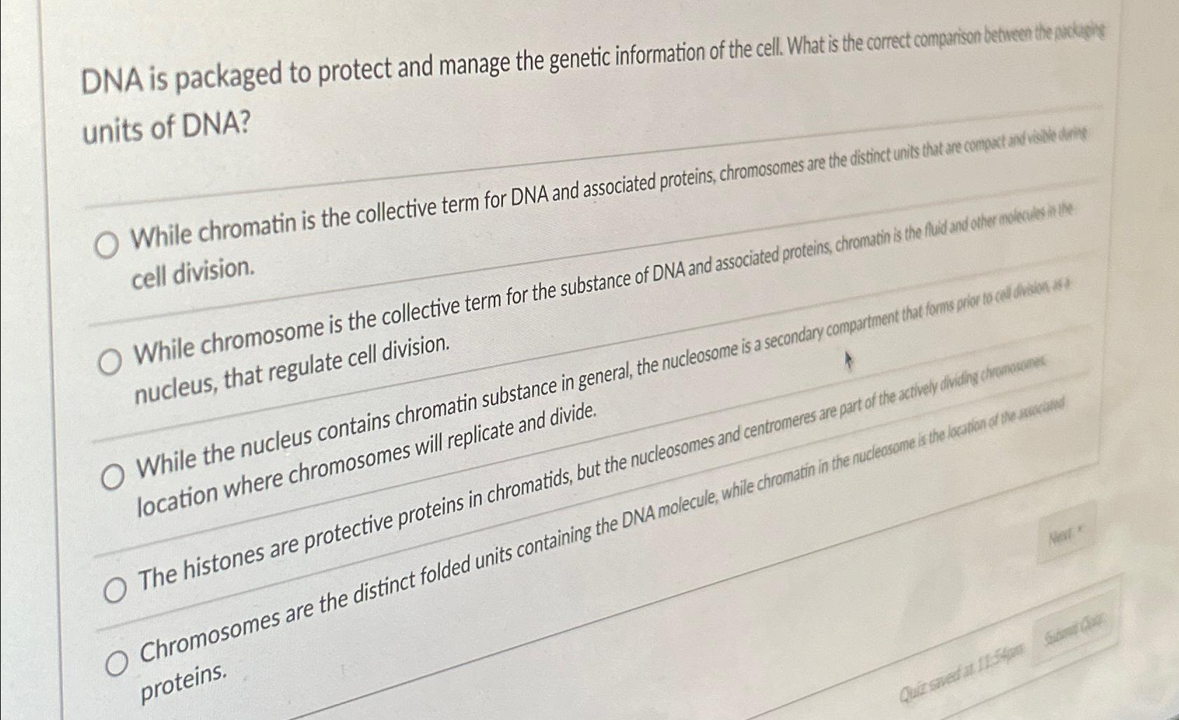 Solved Dna Is Packaged To Protect And Manage The Genetic Chegg