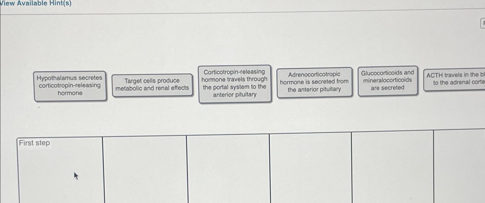 Solved View Available Hint(s)\table[[\table[[Hypothalamus | Chegg.com