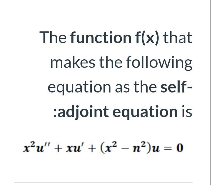 Solved The function f(x) that makes the following equation | Chegg.com