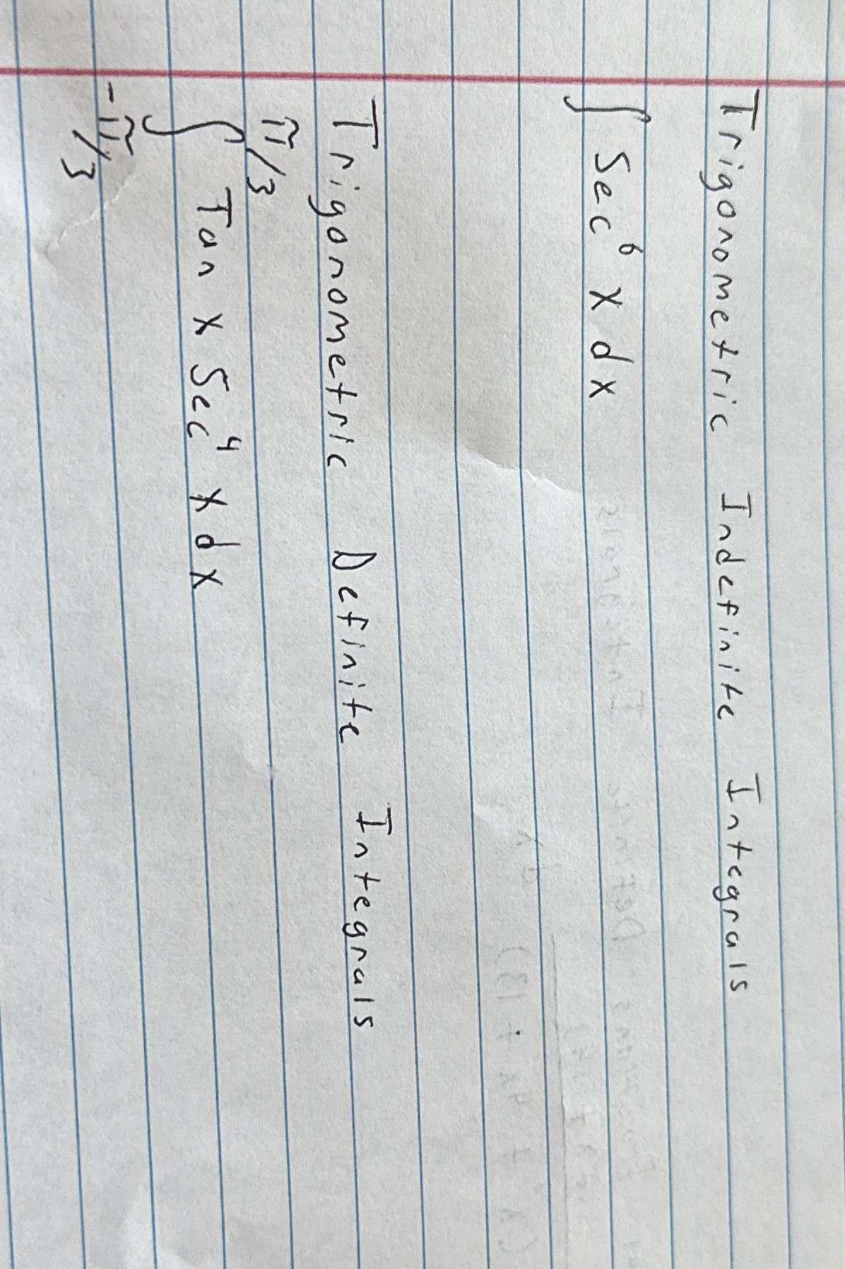 Solved Trigonometric Indefinite | Chegg.com