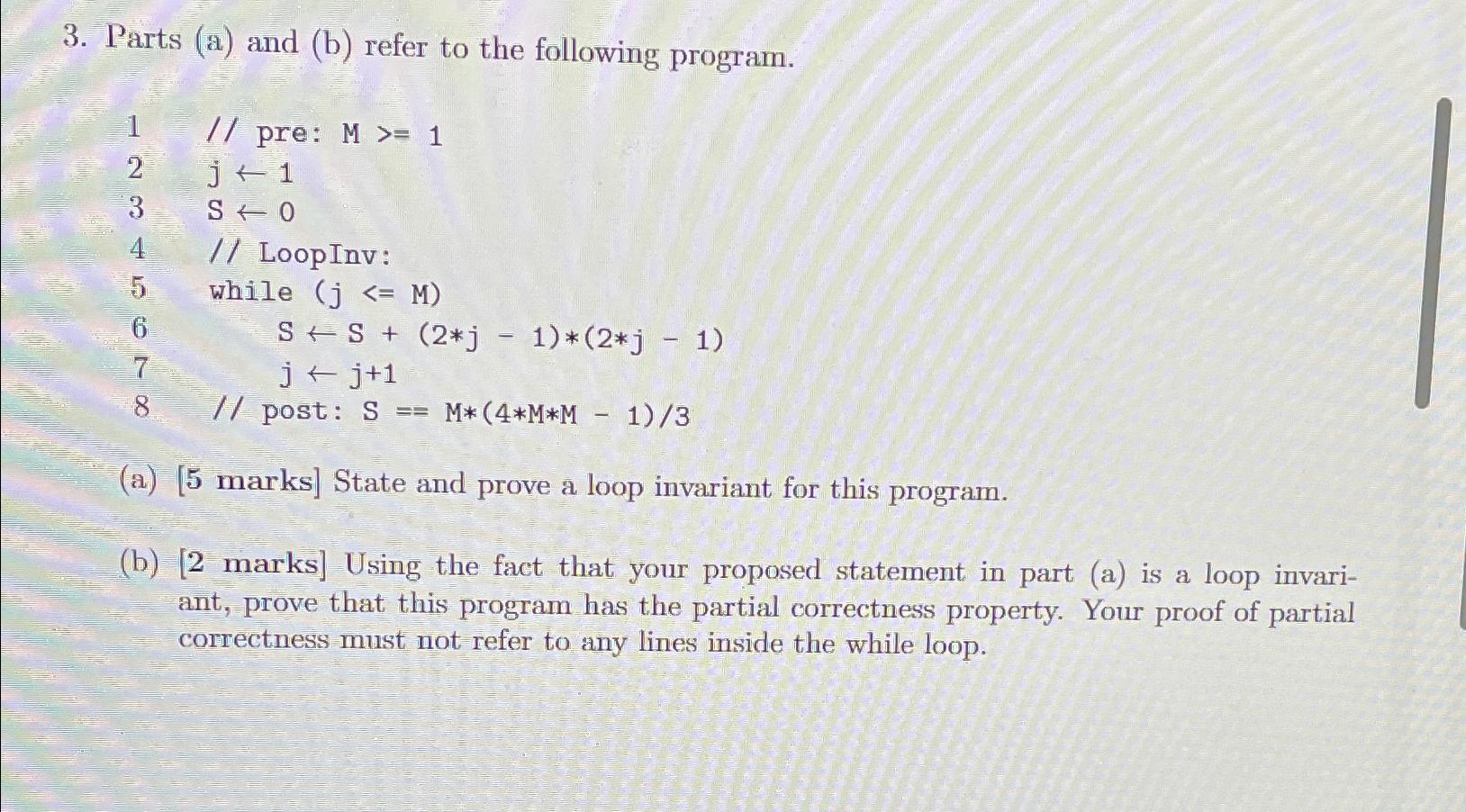 Solved Parts (a) ﻿and (b) ﻿refer to the following program.// | Chegg.com