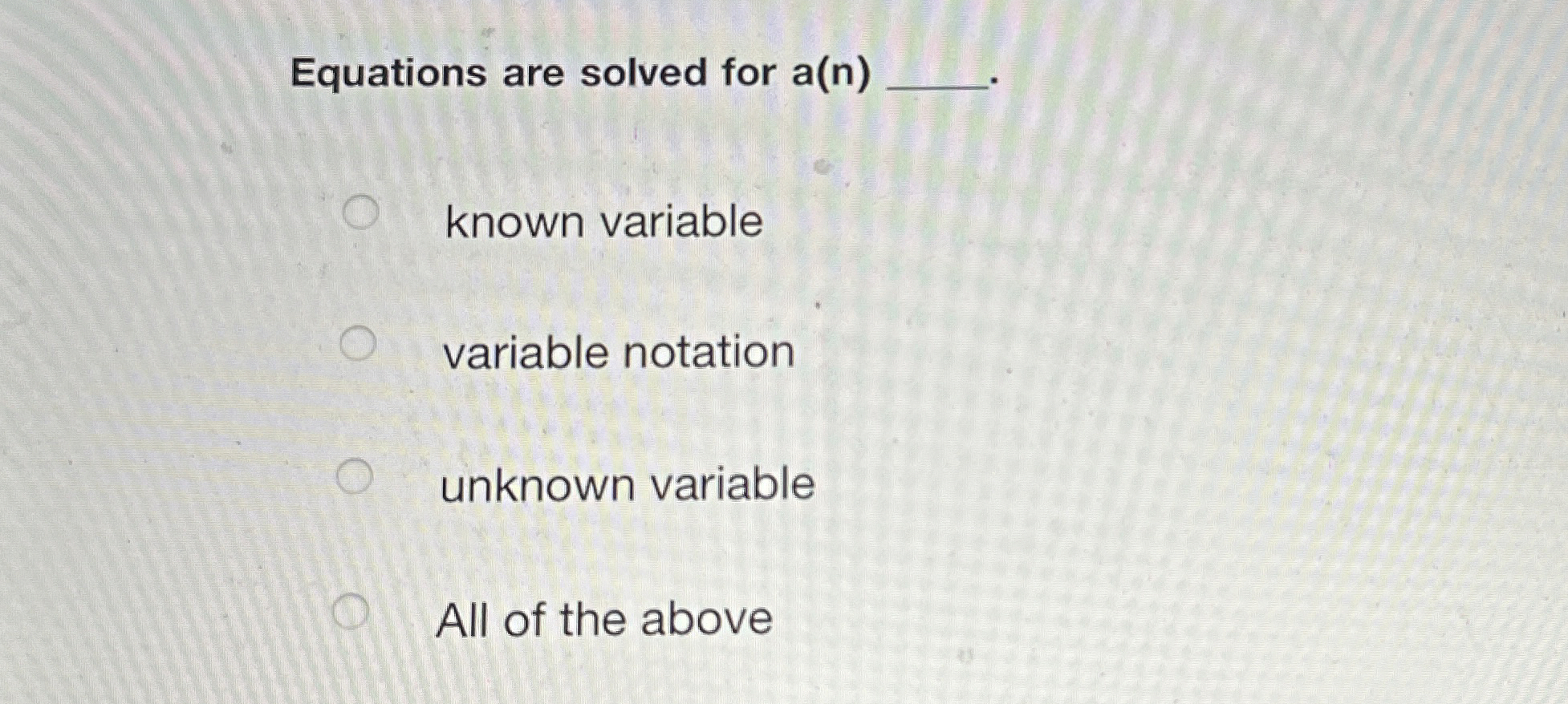 Solved Equations Are Solved For An Known Variablevariable 