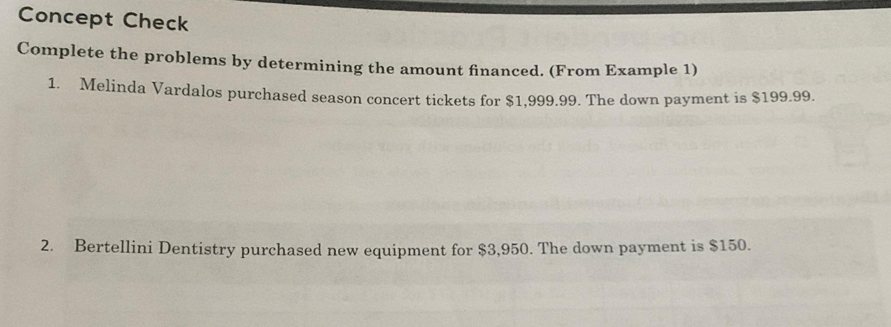 Solved Concept CheckComplete the problems by determining the | Chegg.com