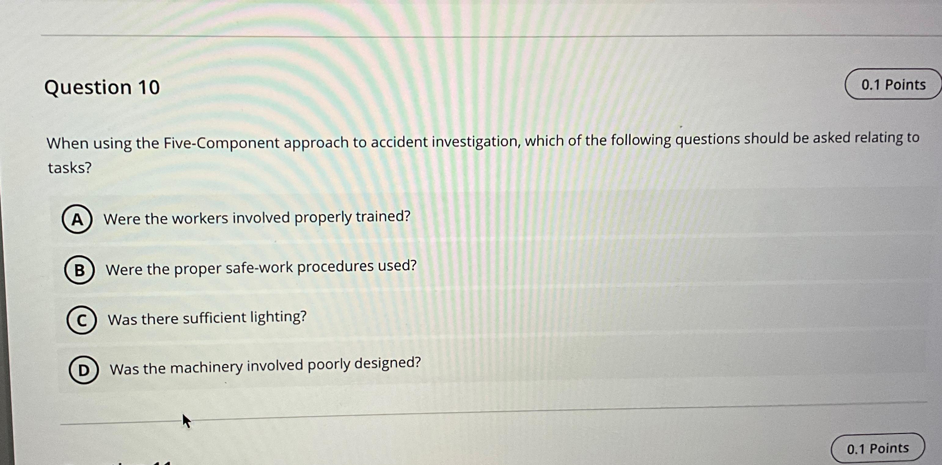 Solved Question 100.1 ﻿PointsWhen using the Five-Component | Chegg.com