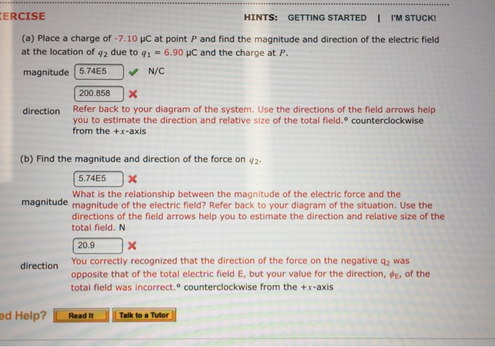 Solved KERCISE HINTS: GETTING STARTED I'M STUCK! (a) Place a | Chegg.com
