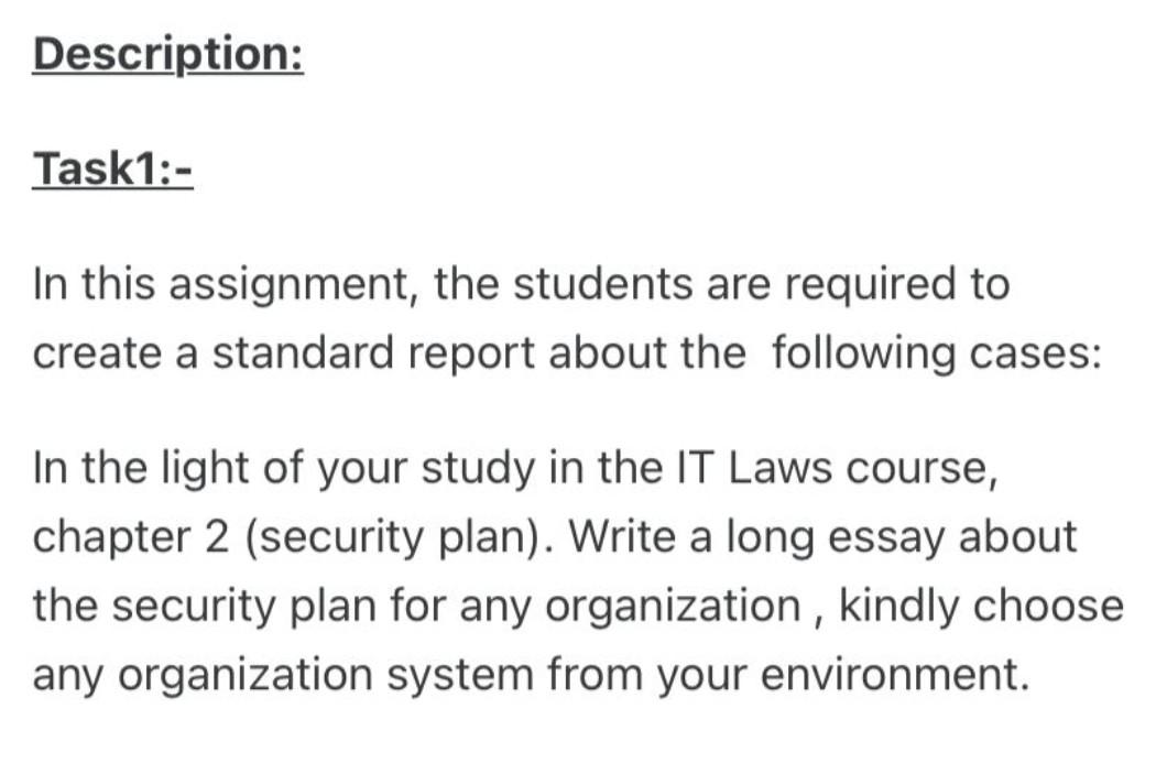 Solved Description: Task1:- In this assignment, the students | Chegg.com