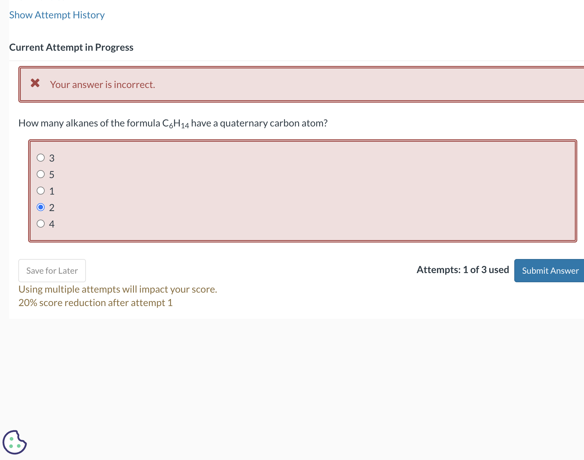 Solved Show Attempt HistoryCurrent Attempt in ﻿ProgressYour | Chegg.com