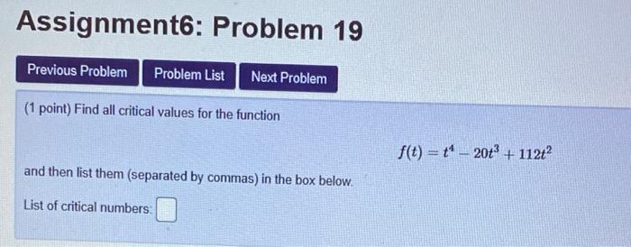 Solved Assignment6 Problem 9 Previous Problem Problem List 7204