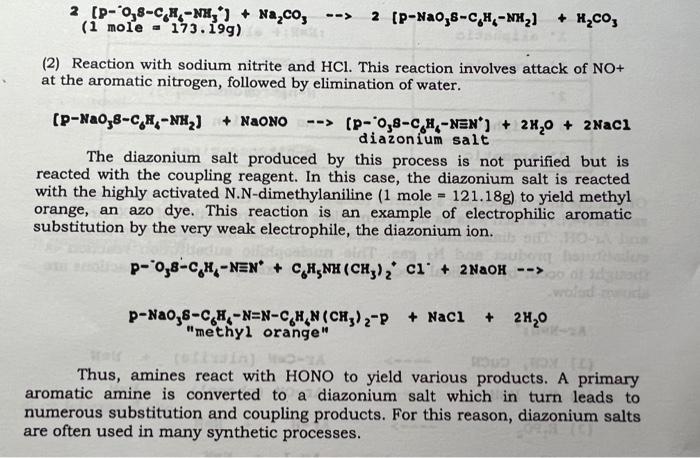 Solved In the second step, sodium nitrite is added with HCl | Chegg.com