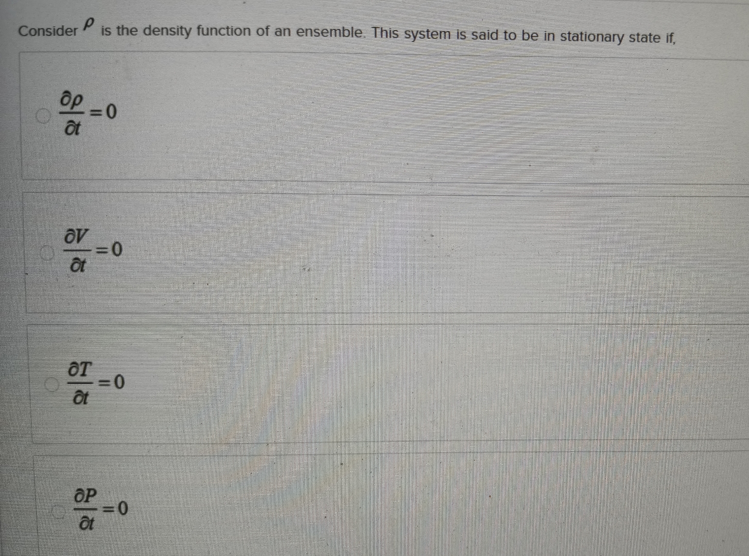 Consider ρ ﻿is the density function of an ensemble. | Chegg.com
