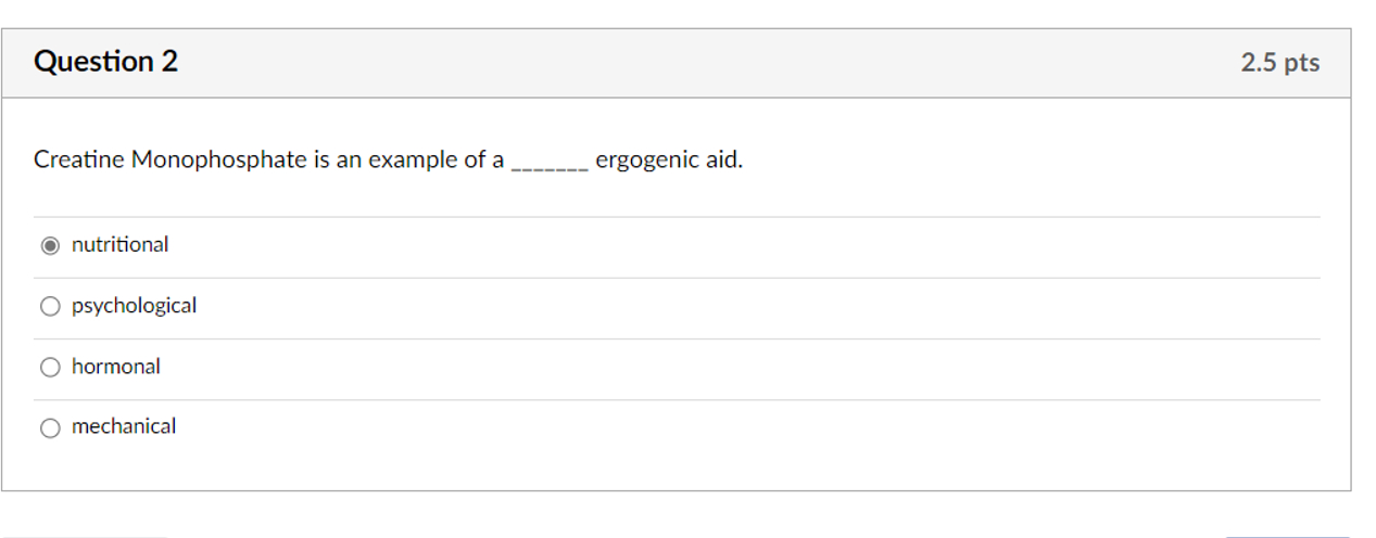 Solved Question 2Creatine Monophosphate is an example of | Chegg.com