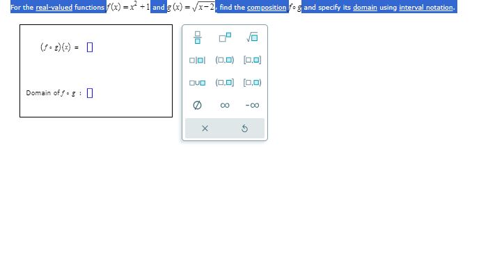Solved For the real-valued functions f(x)=x2+1 ﻿and | Chegg.com