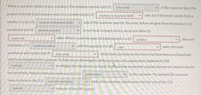 You just started your third year at Nature's | Chegg.com